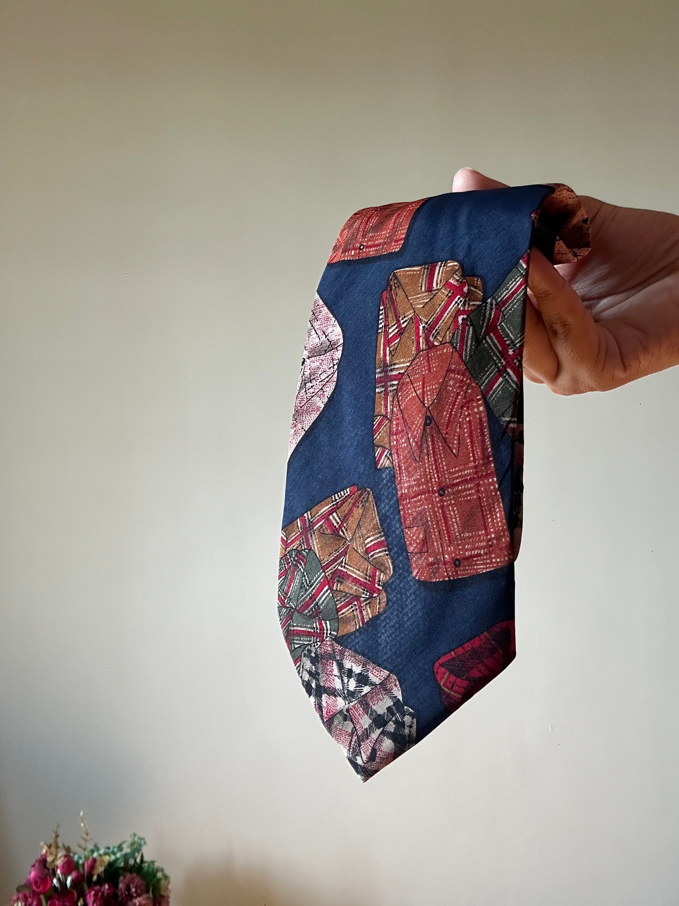 Vintage Cellini 80s Checked Shirt Print Tie – Old Love Studios